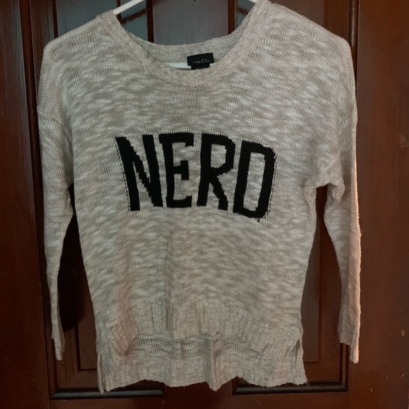 Sweaters | Rue 21 Nerd Sweater Size Medium | Poshmark